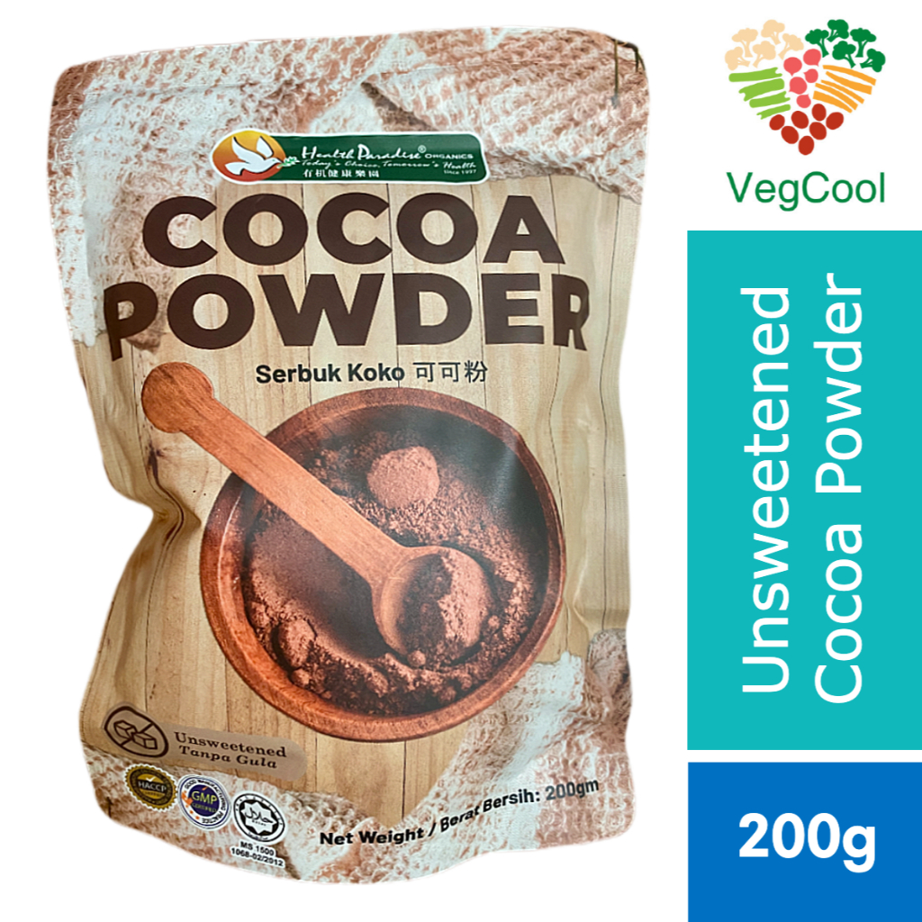 HEALTH PARADISE Halal Unsweetened Cocoa Powder 200g 可可粉 | Shopee Singapore