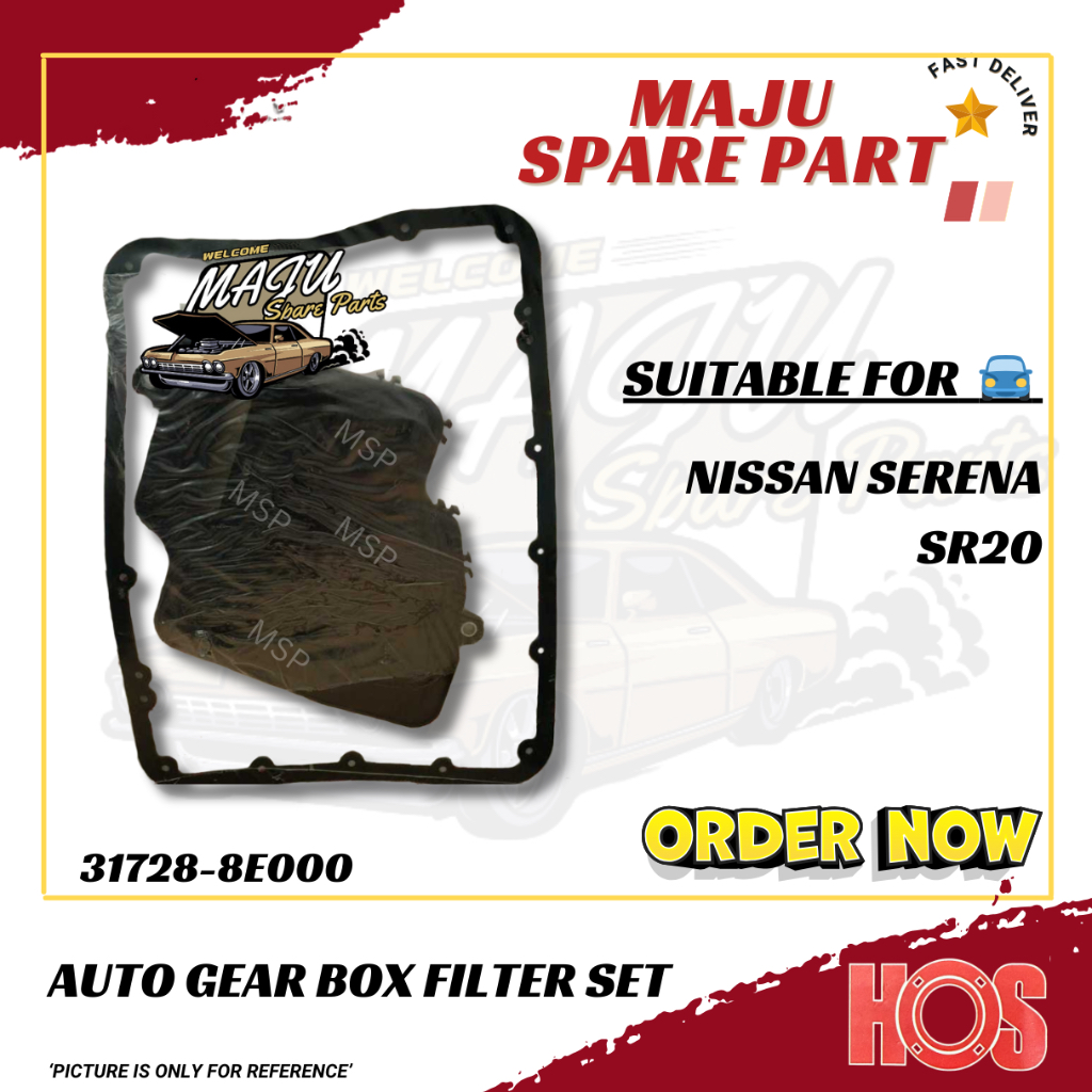 MSP NISSAN SERENA SR20 AUTO TRANSMISSION FILTER SET 31728-8E000 ...
