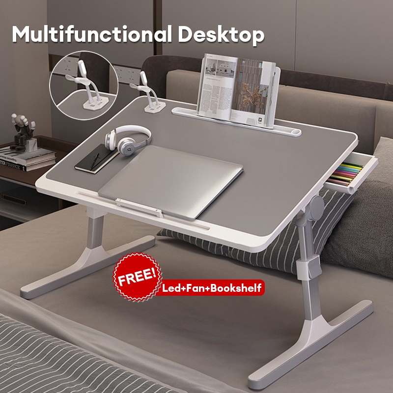 [Shopee Choice] Adjustable Foldable Table Anti-slip Bed Mini Table with ...