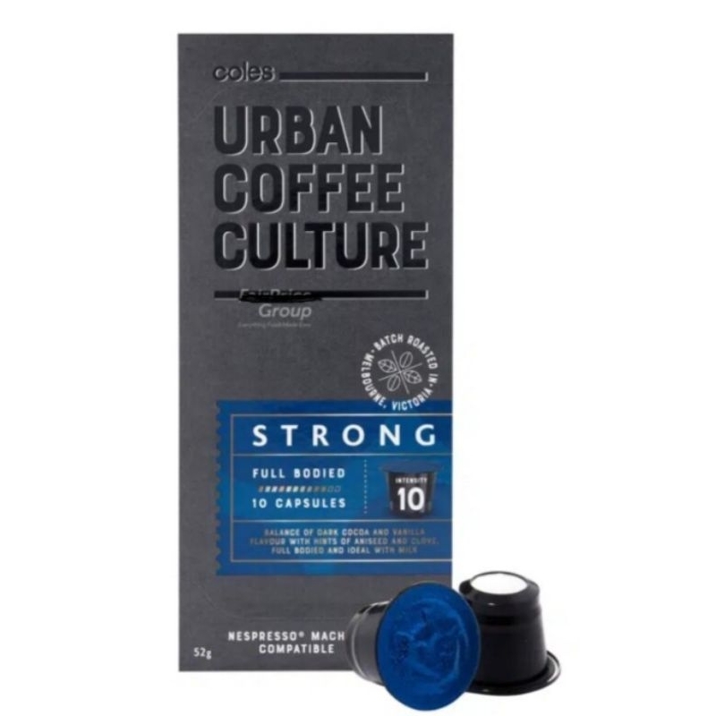 Coles Urban Coffee Culture Strong Coffee Capsules 10S | Shopee Singapore