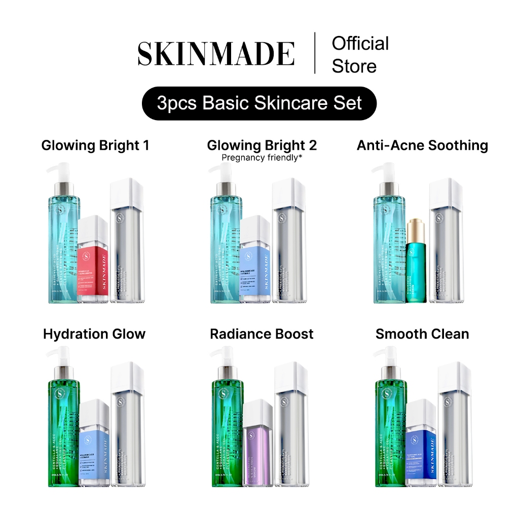 SKINMADE Set - Sunscreen SPF50 + Q10 + Cleansing Oil + Moisturiser ...