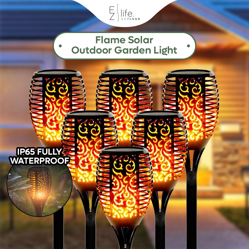 Ezlife 2025 Raya Flame Solar Garden Light Outdoor Light Torch Light ...
