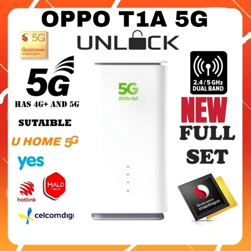 OPPO T1A CPE 5G Dual Wifi Mode NSA/SA WIFI 6 Router Modem | Shopee ...