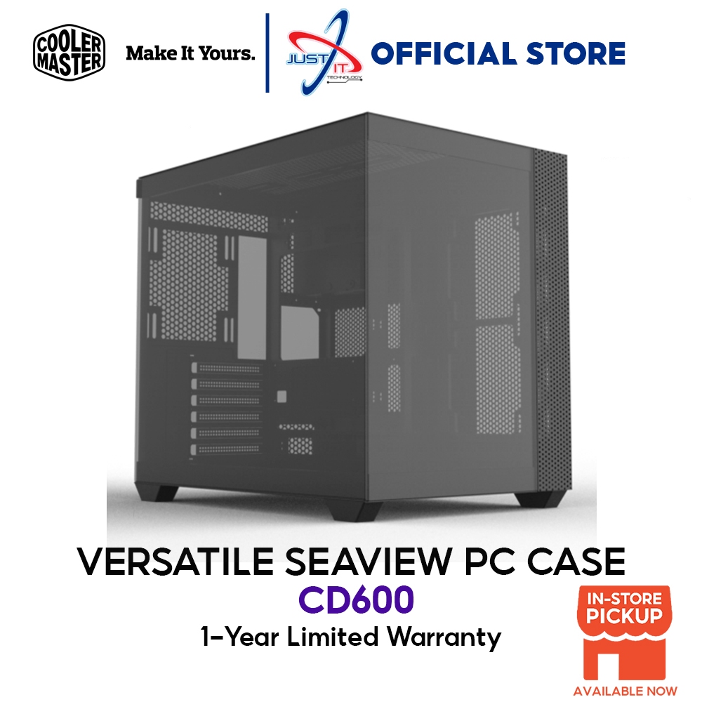 COOLER MASTER CD600 VERSATILE SEAVIEW PC CASE / CASING - ( BLACK ...
