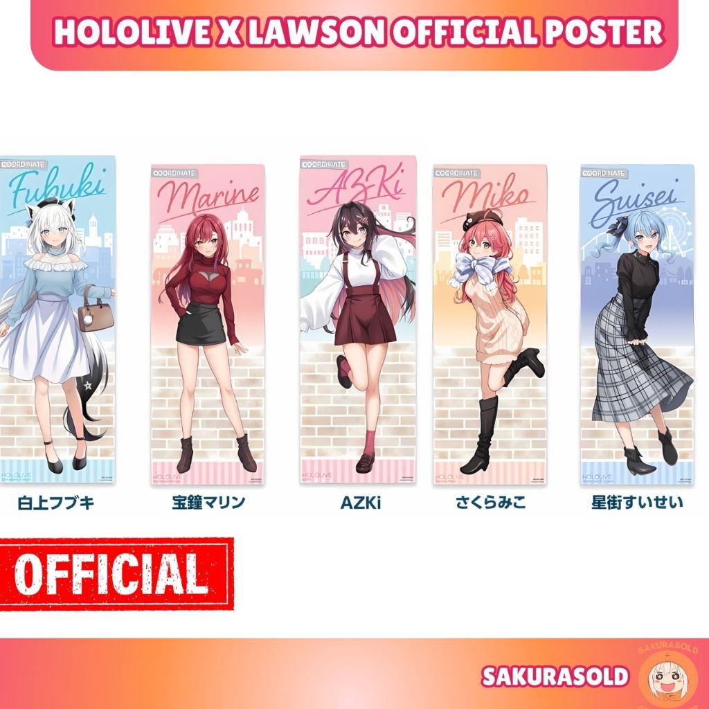 Hololive x Lawson Mini Poster Vtuber Cover Corp Hololive Poster ...