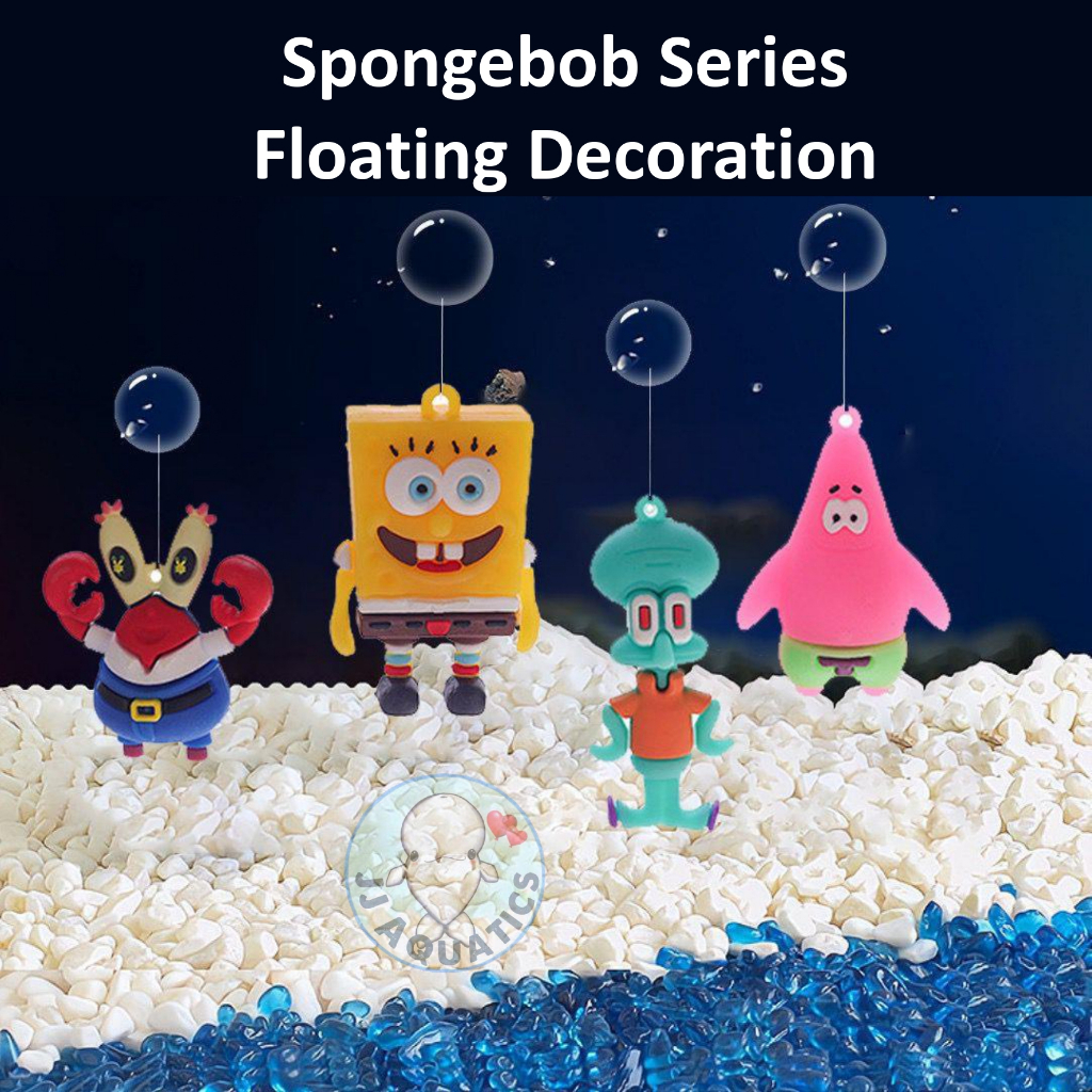 Floating Aquarium Decoration SpongeBob Square Pants Characters Mr Krab ...