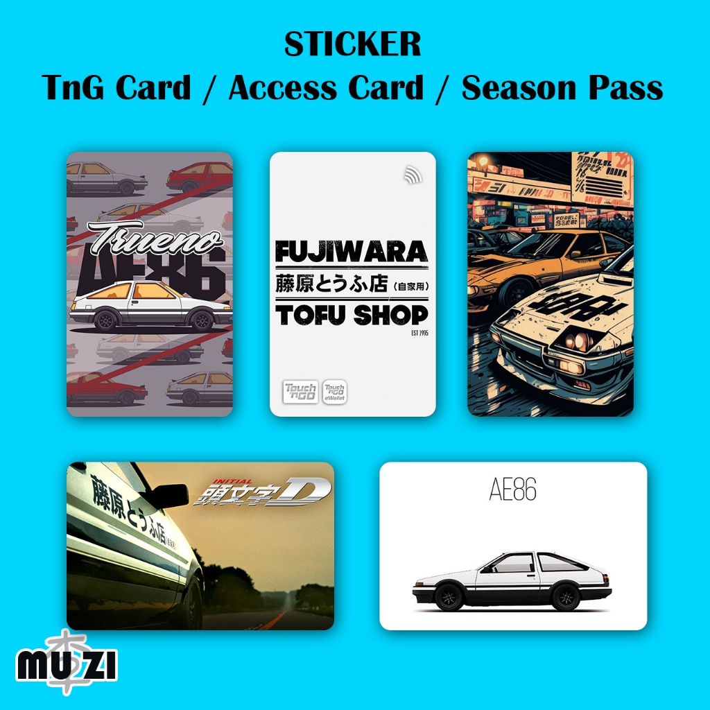 Initial D TnG Card STICKER NFC STICKER Waterproof Thick Hard Material ...
