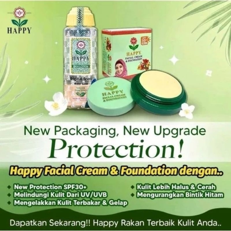 Happy Skin Lotion 58ML & 100ML / Bedak Air / Bedak Sejuk / Happy Facial ...