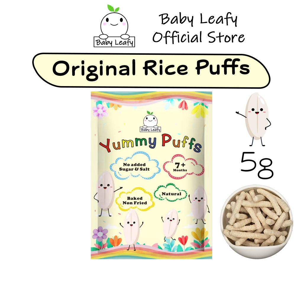 Baby Leafy Yummy Puffs Rice Stick 7m+ - (5g) | Shopee Singapore