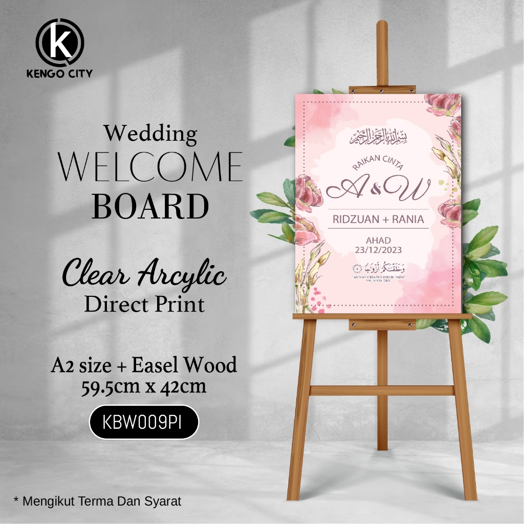Welcome Board Acrylic/Welcome Board/Wedding Dress/ Engagement Dress ...