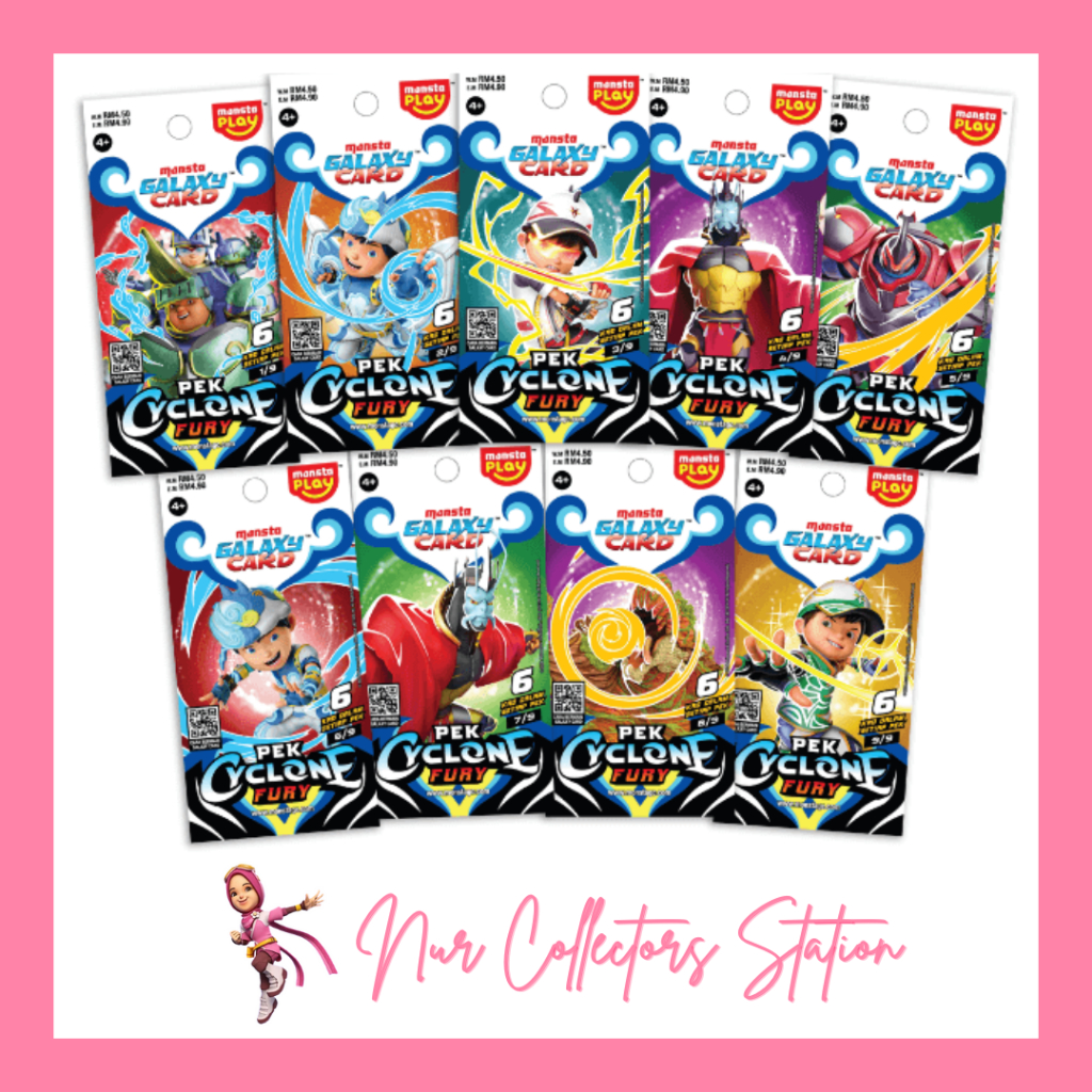 BOBOIBOY Galaxy Card CYCLONE FURY (1 PACK ONLY) | Shopee Singapore