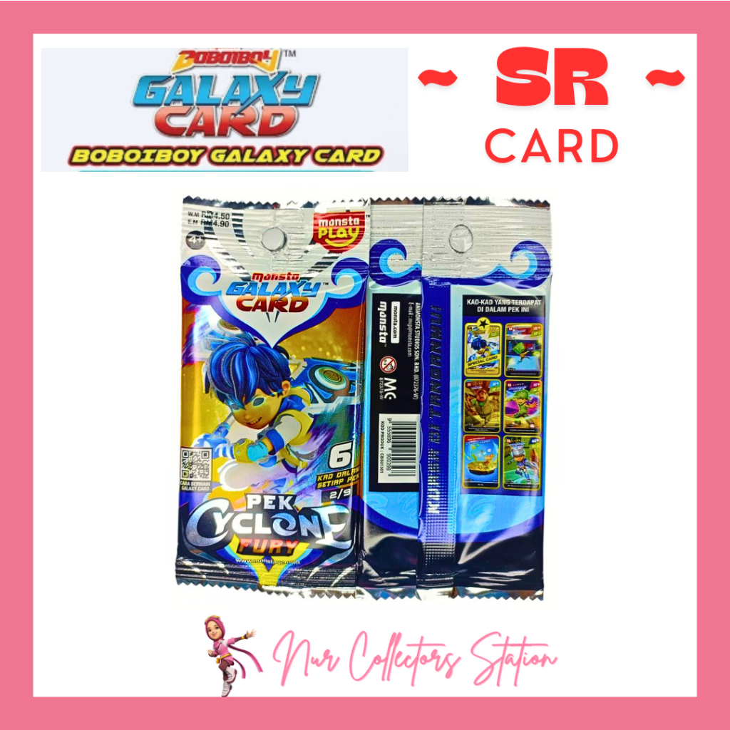 BOBOIBOY GALAXY CARD CYCLONE FURY SR / AA CARD (1 PACK ONLY) | Shopee ...