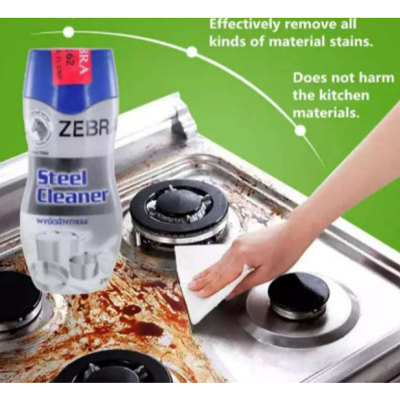 ZEBRA Stainless Steel Cleaner Powder 270g, 100% Clean from - Steel ...