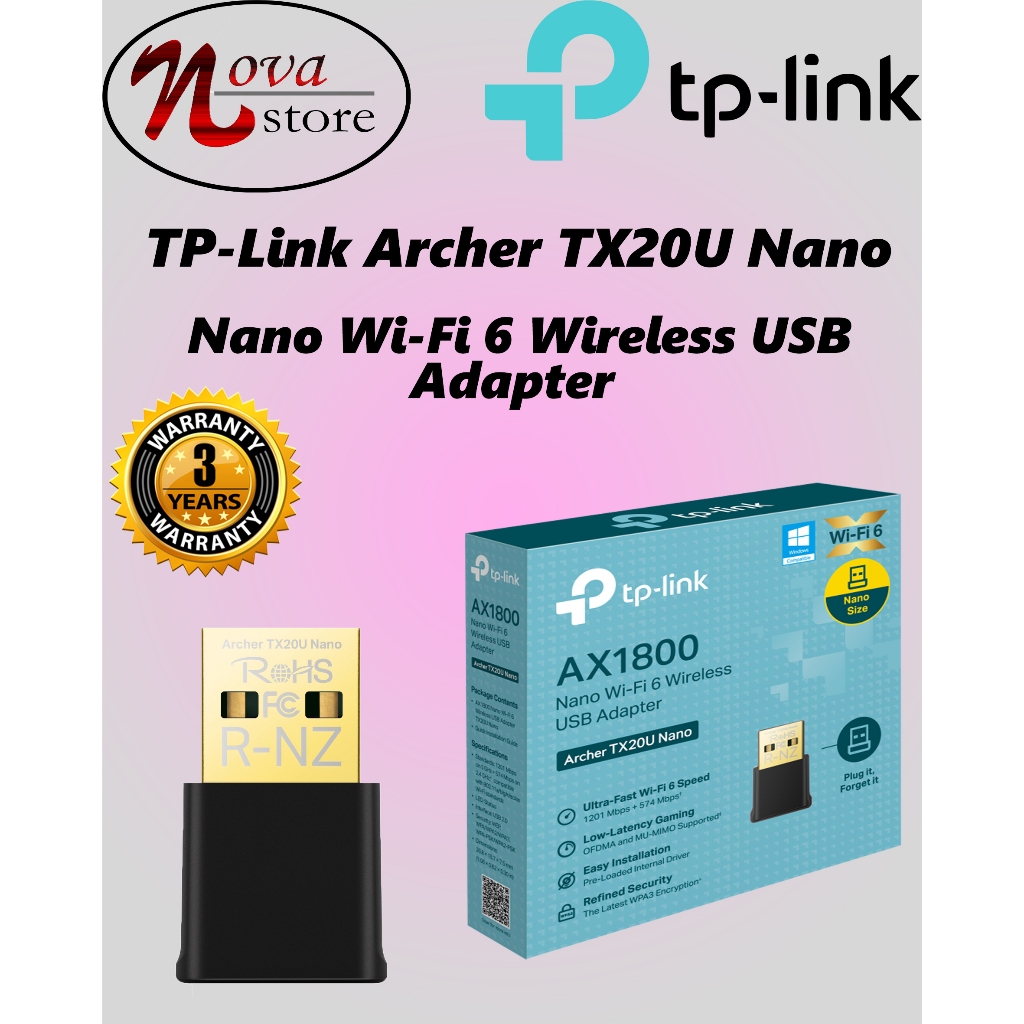 TP-Link Archer TX20U Nano Wi-Fi 6 Wireless USB Adapter | Shopee Singapore