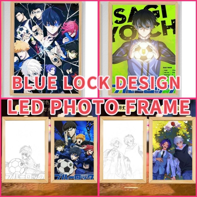 Blue Lock Anime 3 Colors LED Light Painting Anime Light Photo Frame ...