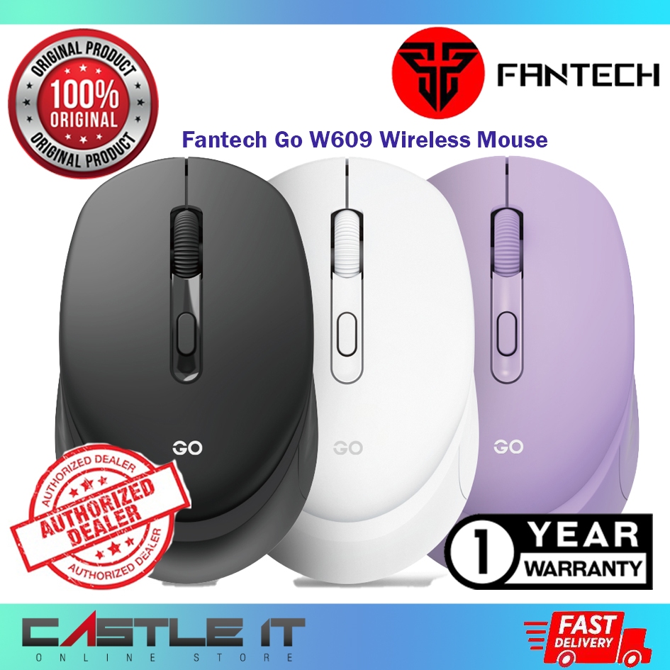 Fantech GO W609 BLACK PURPLE WHITE Wireless Mouse Office Mice 1000dpi 1200dpi 1600dpi Cordless ...