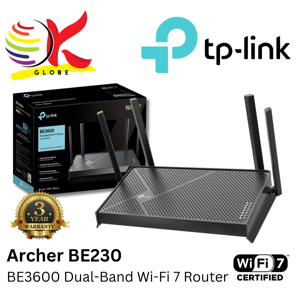 TP-LINK ARCHER BE230 BE3600 / ARCHER BE400 BE6500 DUAL-BAND WI-FI 7 ...