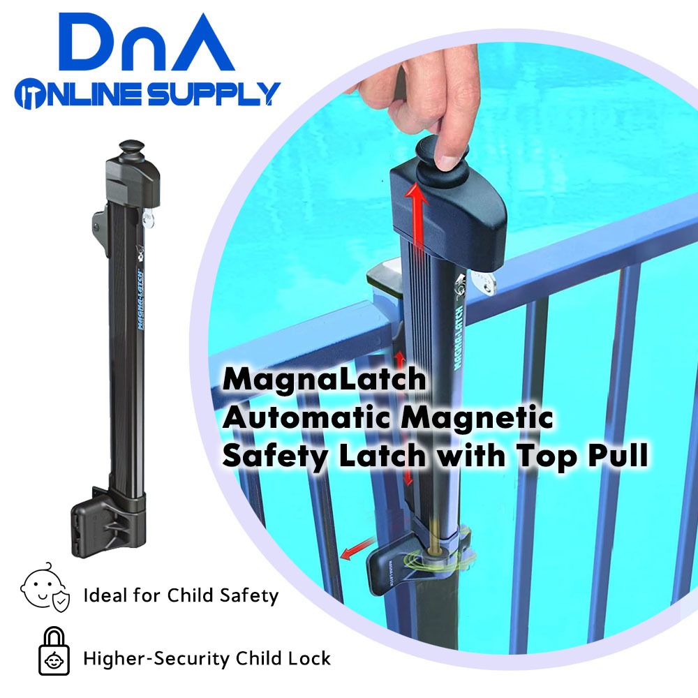 Magnalatch Magnetic Child & Swimming Pool Safety Gate Latch Top Pull ...