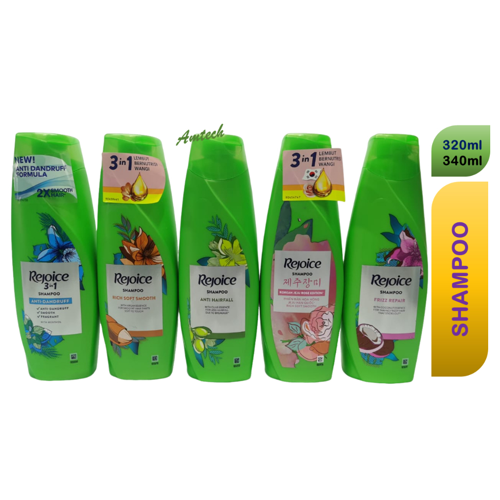 Rejoice Shampoo (320ml-340ml) Frizz Repair/Anti-Hairfall/Rich Soft ...