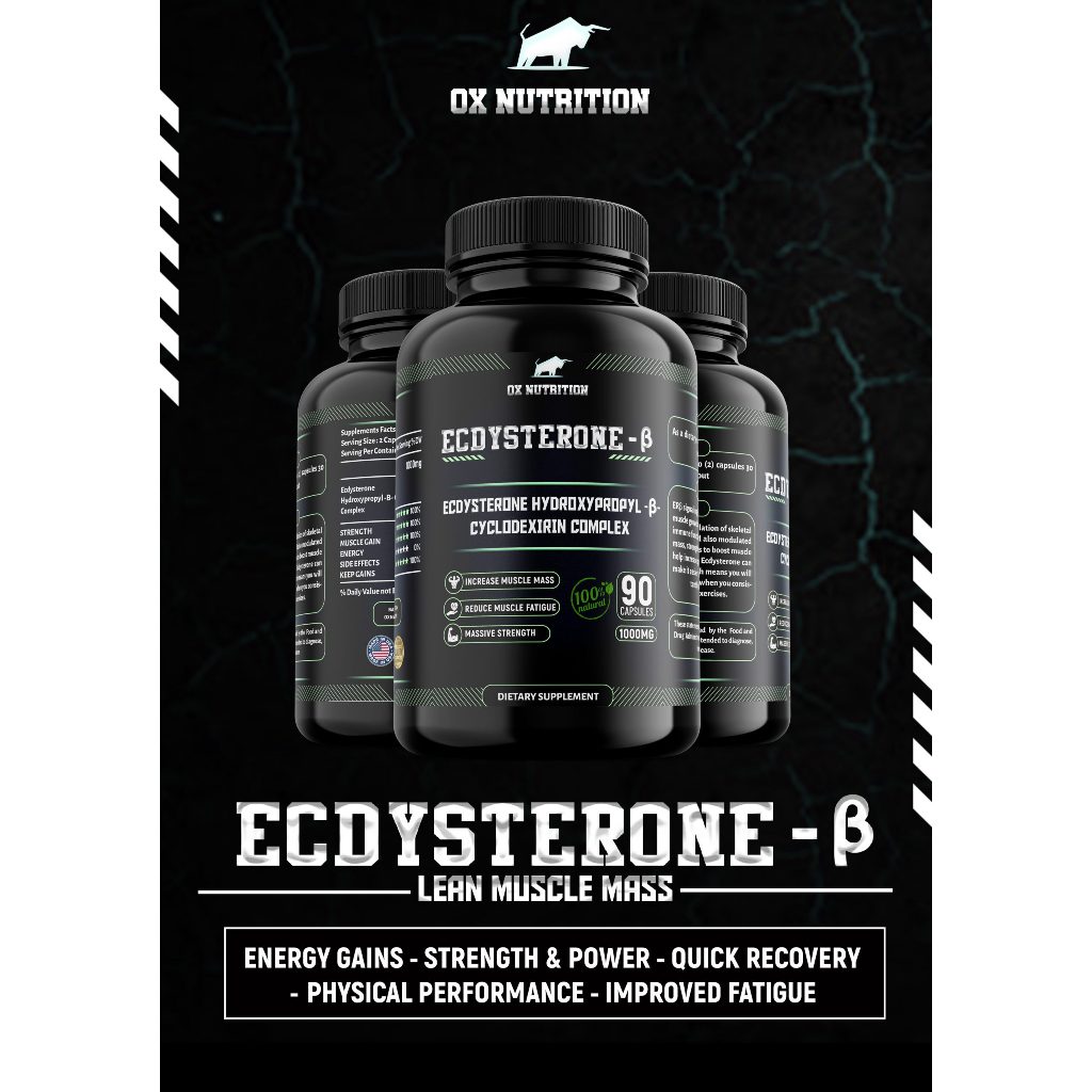 Ox Nutrition Ecdysterone 1000MG ECDY Lean Muscle Mass 100% Natural ...