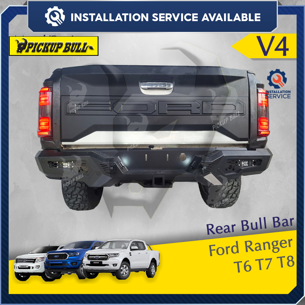 Ford Ranger T6 T7 T8 Rear Bull Bar Besi Metal Rear Bumper Replacement ...