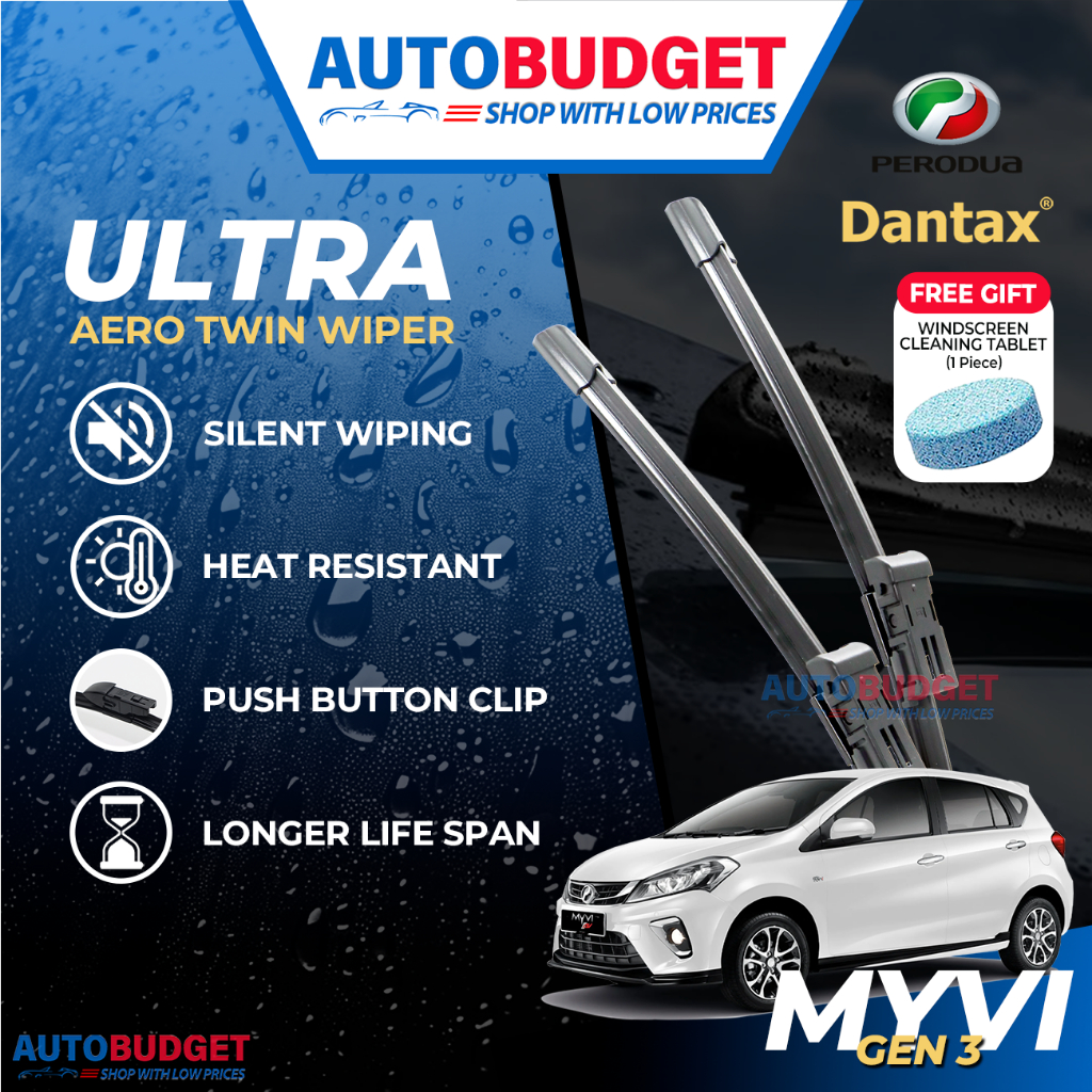 Perodua Myvi Gen3 2018-2024 Car Wiper 22"+16" Dantax Ultra AeroTwin ...