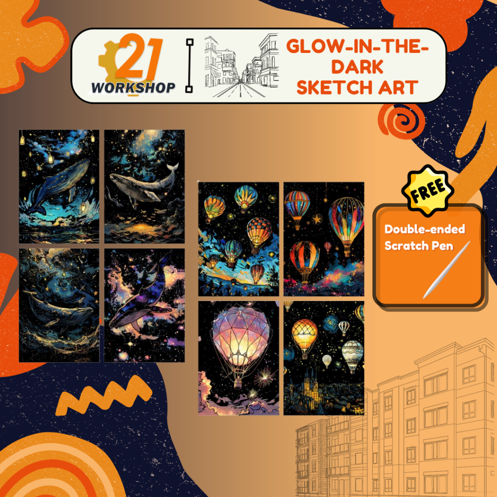 A4 Glow-in-the-Dark Scratch Art Book, Colorful Scratch Paper for Adults ...