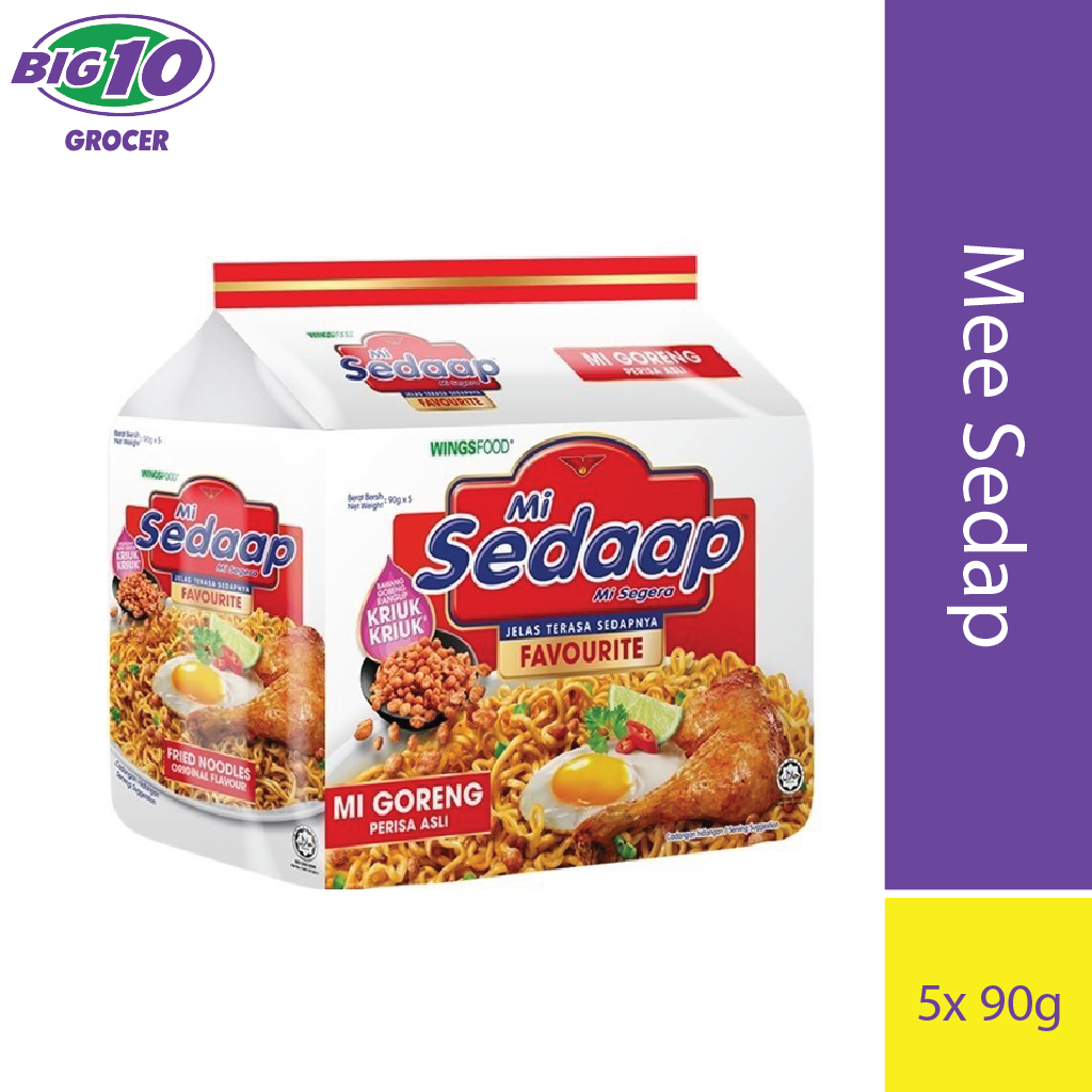 Mie Sedaap Fried Flavor (5 x 90g) | Shopee Singapore
