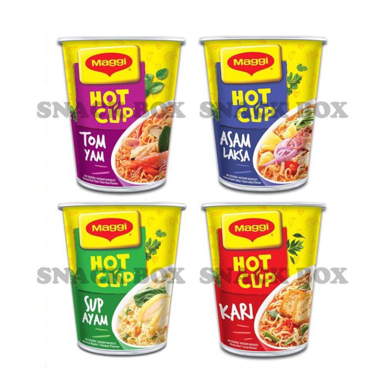 MAGGI Hot Cup Curry,Tomyam,Chicken,Asam Laksa (57-60G) | Shopee Singapore