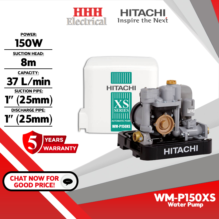 HITACHI AUTOMATIC WATER PUMP WM-P150XS 150W / Shimge Automatic Water ...