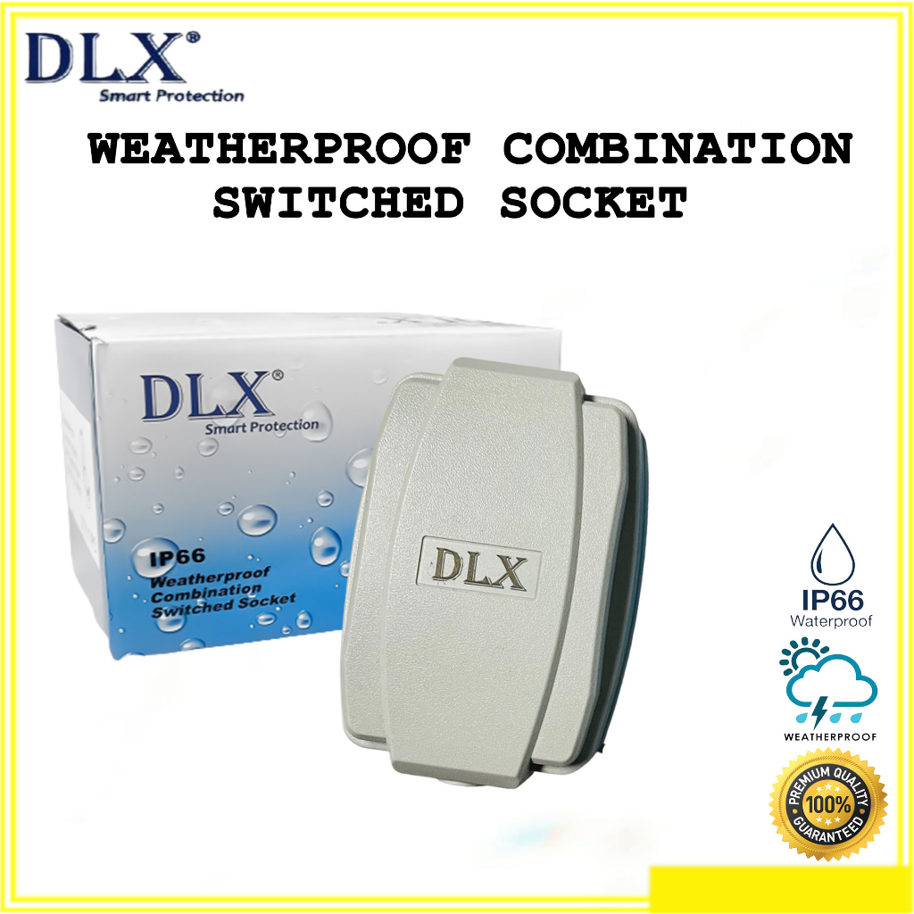 DLX 13A WEATHERPROOF SWITCH SOCKET (GREY) | Shopee Singapore