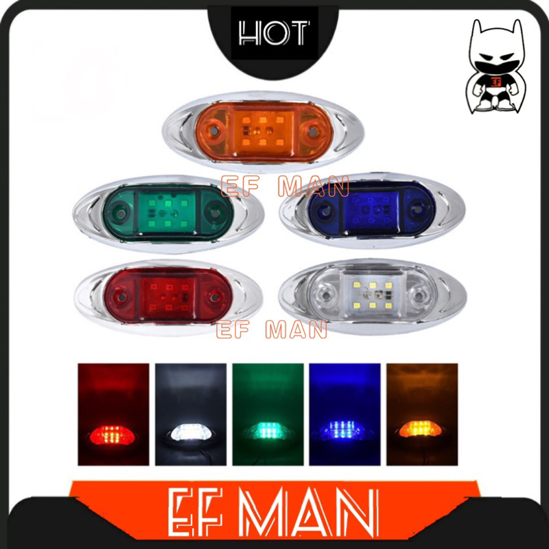 LORRY TRUCK CAR VAN BUS 6 LED LAMP CHROME SMALL LIGHT 24V SIGNAL LAMP ...