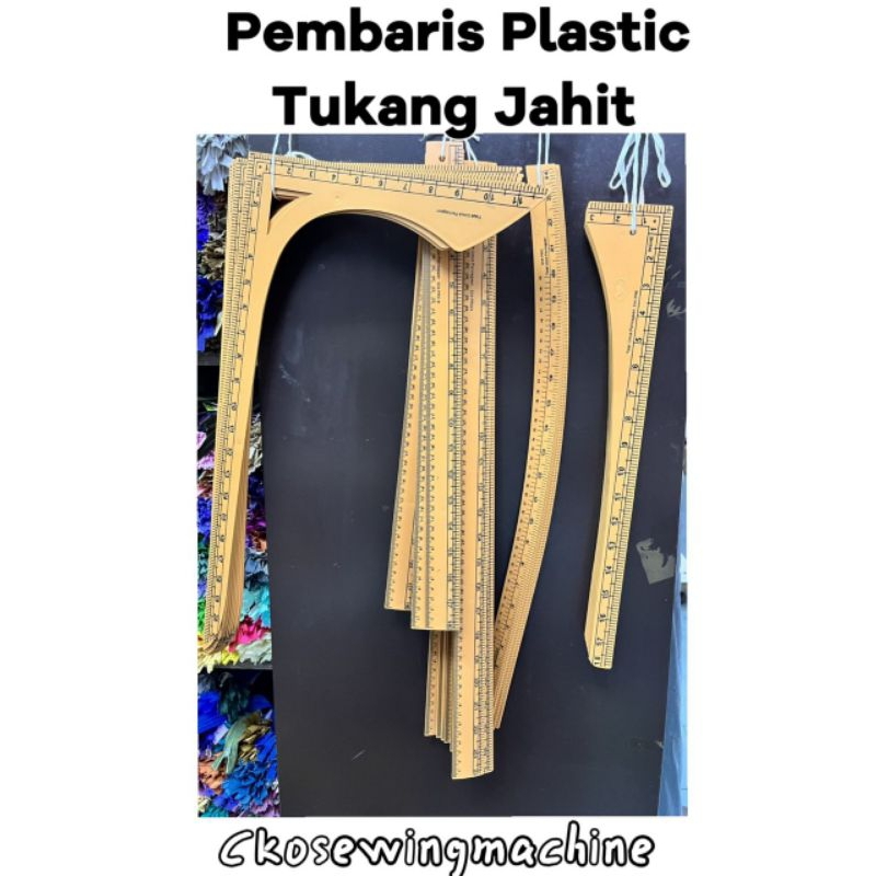 pembaris plastic tukang Jahit/Tailoring plastic ruler/Tailoring ...