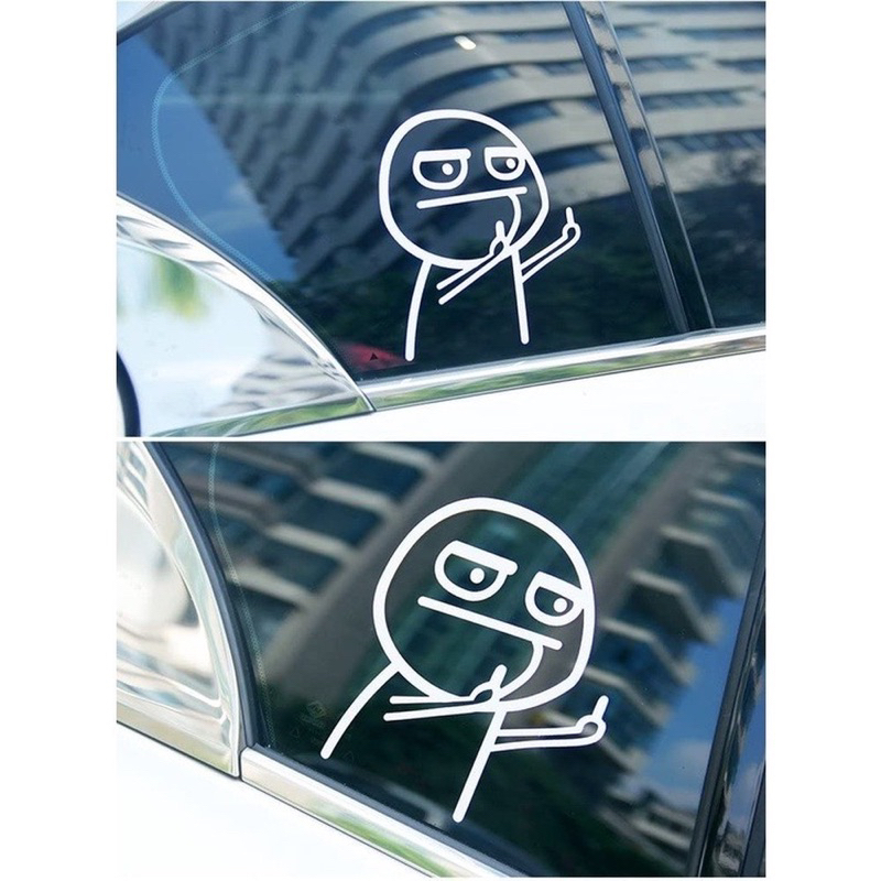 JDM style despise hand middle finger cutting sticker | Shopee Singapore