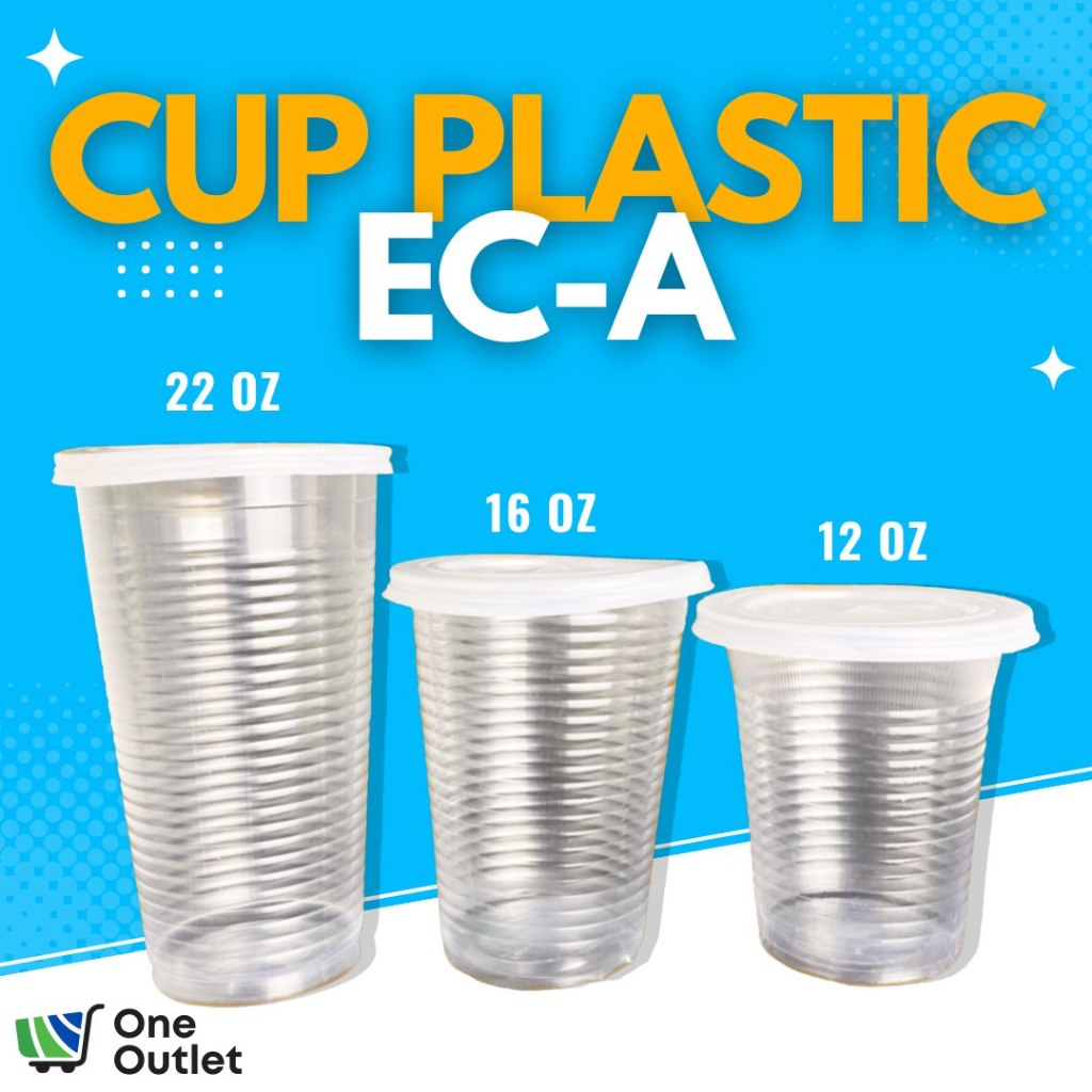 EC 12oz 16oz 22oz PP Cup with "Flat Lid" 100sets A12C / A16C - 360ml / 500ml Disposable Plastic ...