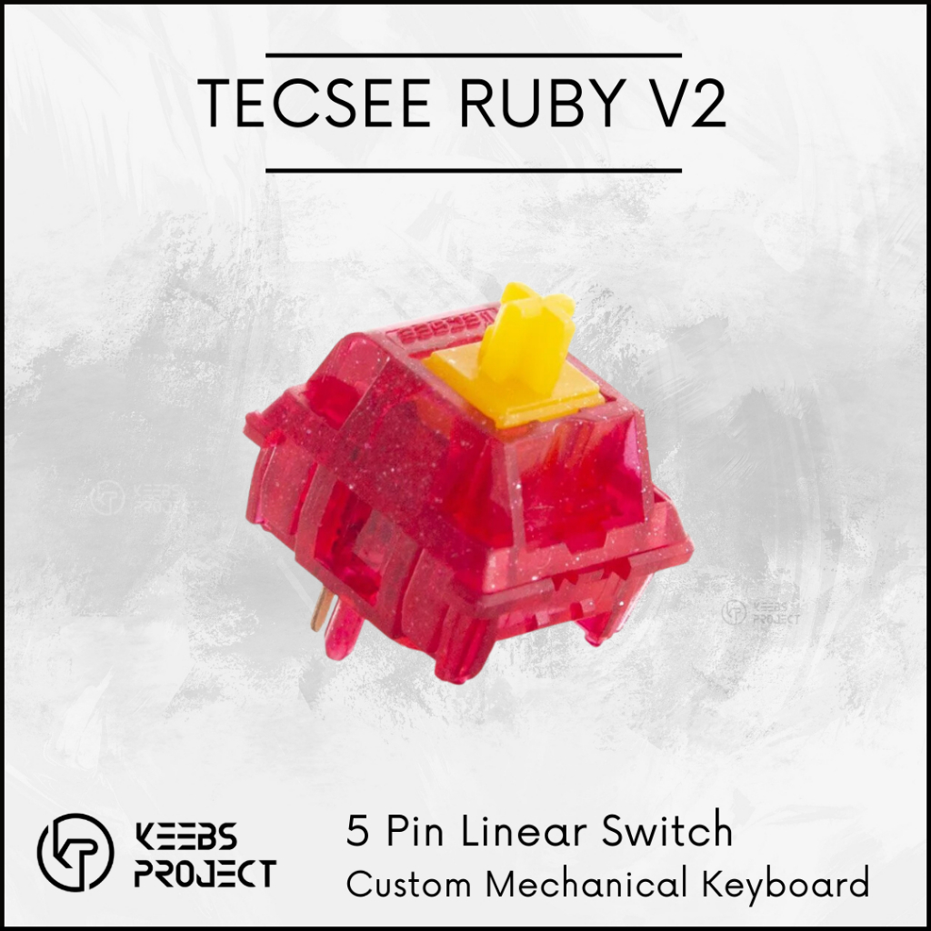 Tecsee Ruby V2 Linear 5pin Switches for Mechanical Keyboard KeebsProject | Shopee Singapore