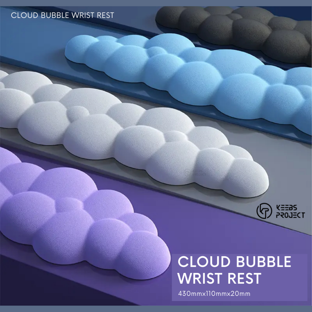 Cloud Bubble Wrist Rest – Memory Foam | Mechanical Keyboard Accessories ...