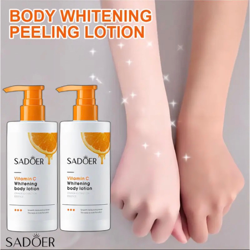 Sadoer Vitamin C Whitening Body Lotion Moisturizes Hydrates Nourishe