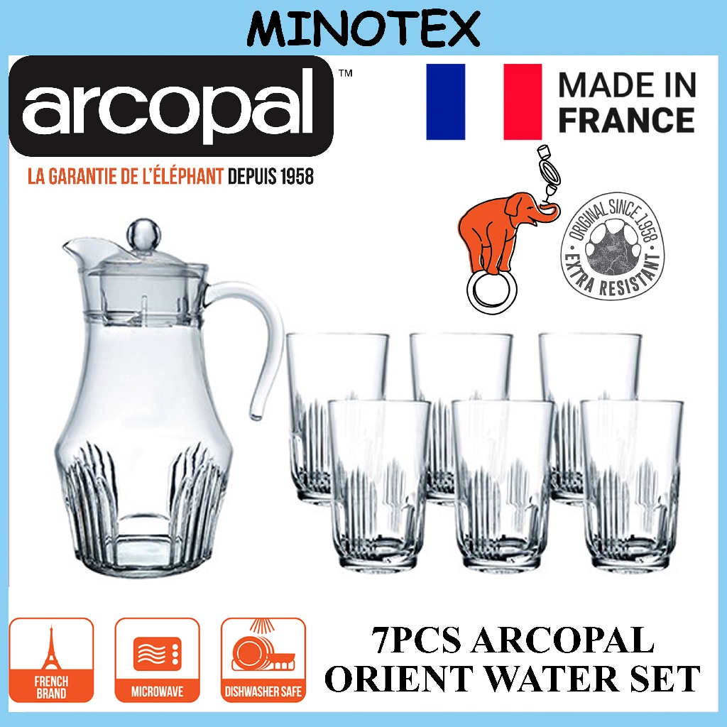 Arcopal Orient 7pcs Water Set / Arcopal Water Set / Arcopal Jug Set ...