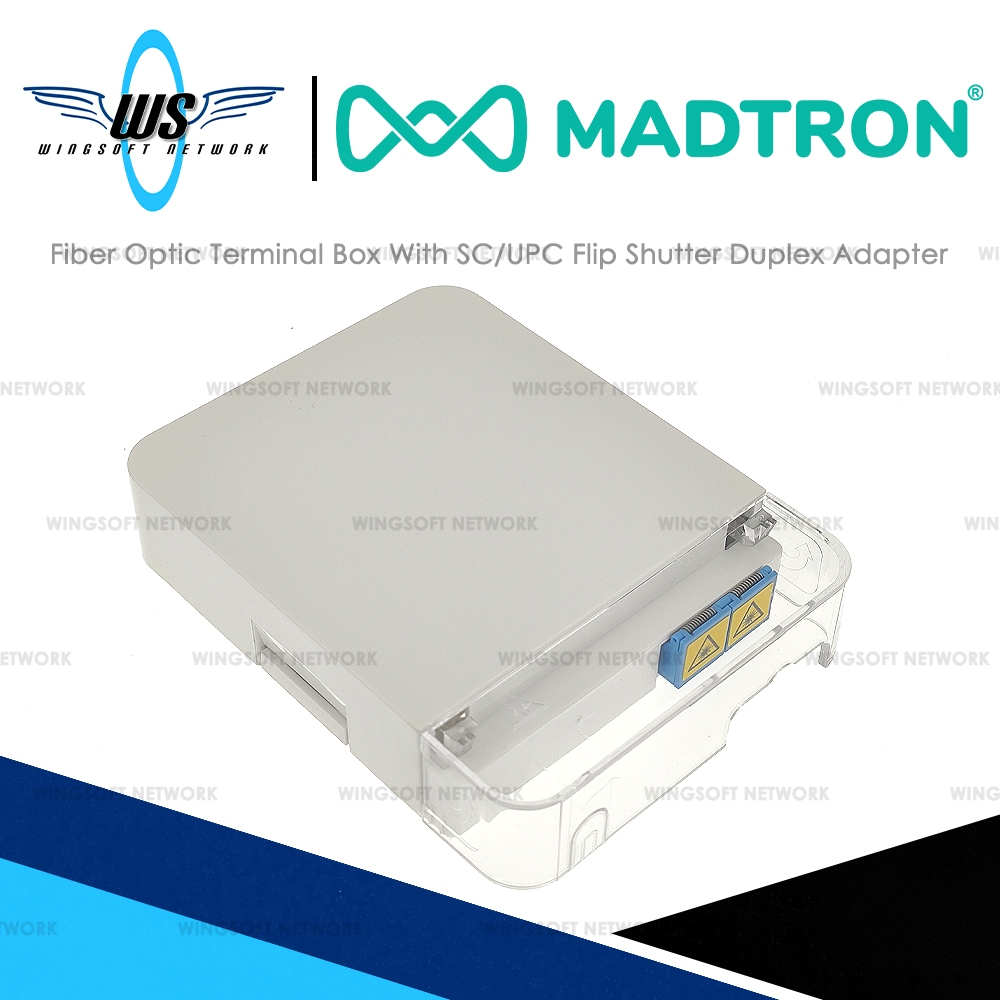 MADTRON 1 Port Duplex FTTH Fiber Optic Termination Box Wall Socket With ...
