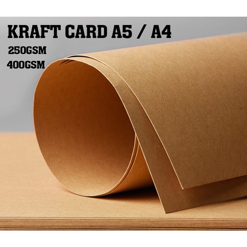 A5 Sise A4 Size 250gsm 400gsm Paper Kraft Paper Kertas Kraft Hand Made ...