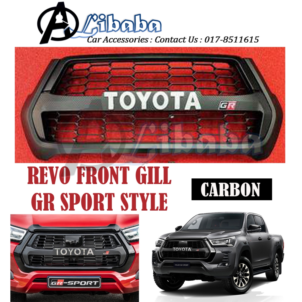Toyota Hilux REVO GR SPORT Style Front Grill Grille | Shopee Singapore