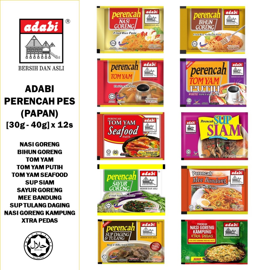Adabi Paste Seasoning (30g-40g) | Shopee Singapore