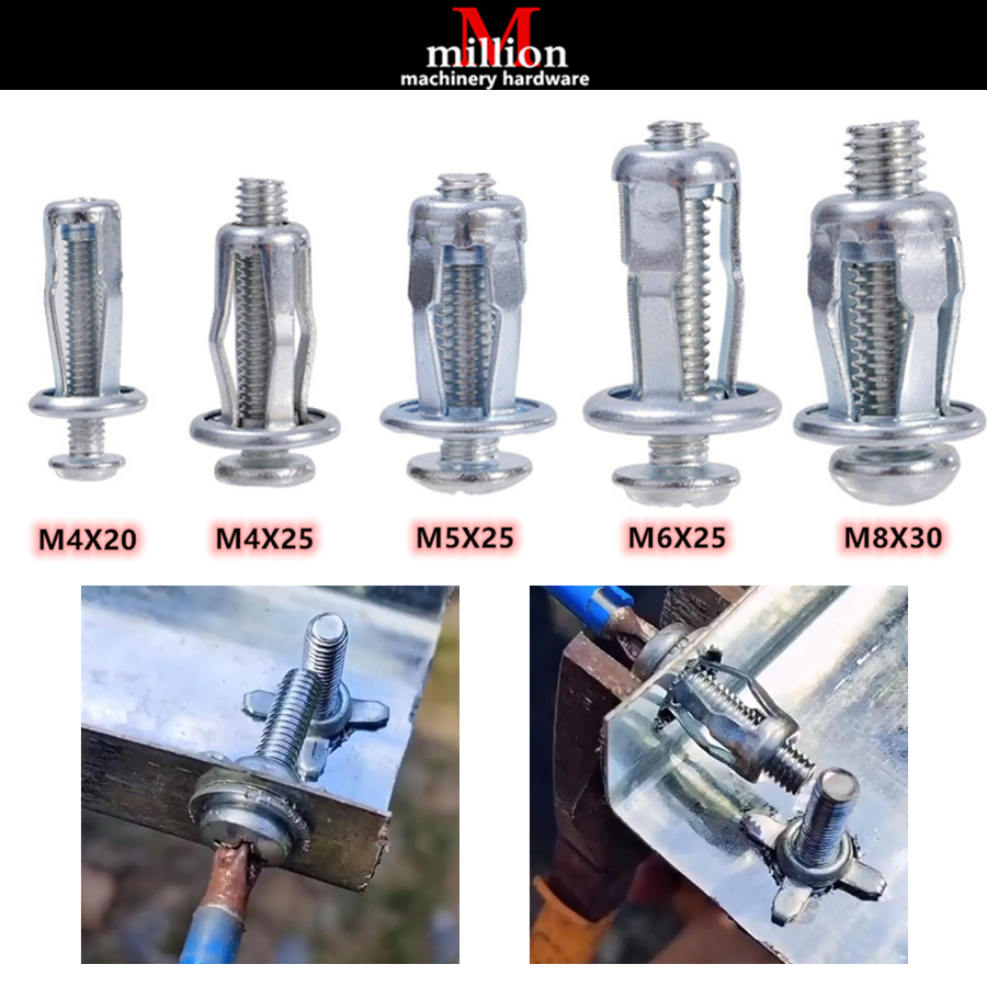 5pcs / 10pcs M4/M5/M6/M8 Jack Nuts Metal Screw Petal Nuts Rivet Nut ...