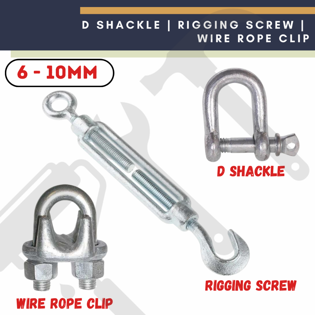Galvanized D Shackle Rigging Screw Wire Rope Clip |Turnbuckle Rigging ...