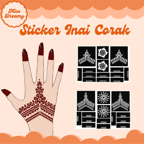 (new) Sticker inai viral Pattern Sticker inai diy Bridal Pattern ...