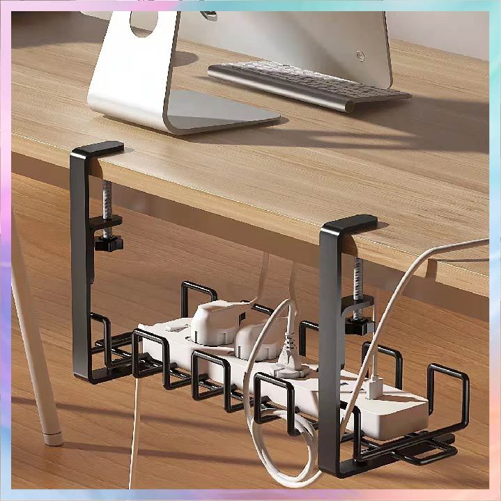 Desk Cable Management Tray Under Table Wire Organizer Tray Cord Storage ...