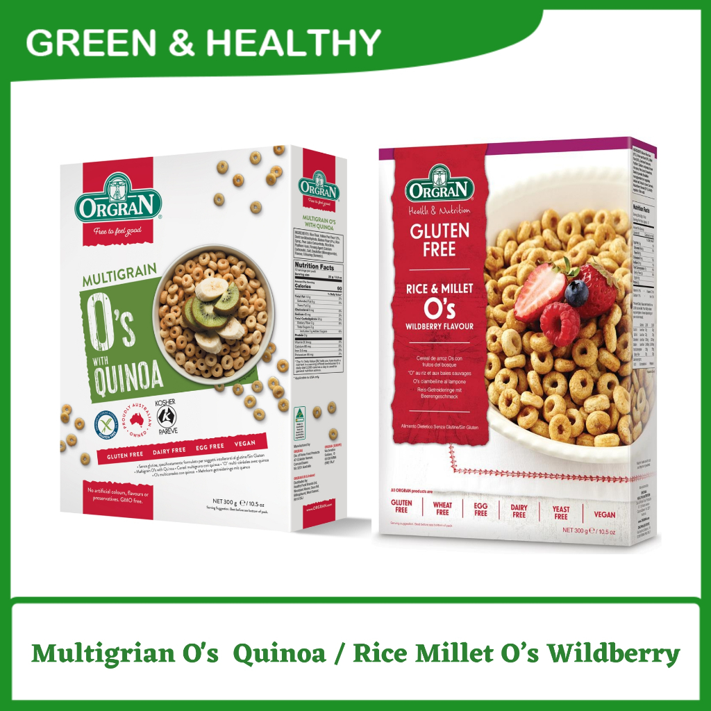 ORGRAN Multigrain Millet O's with Quinoa / Rice & Millet O's Wildberry ...