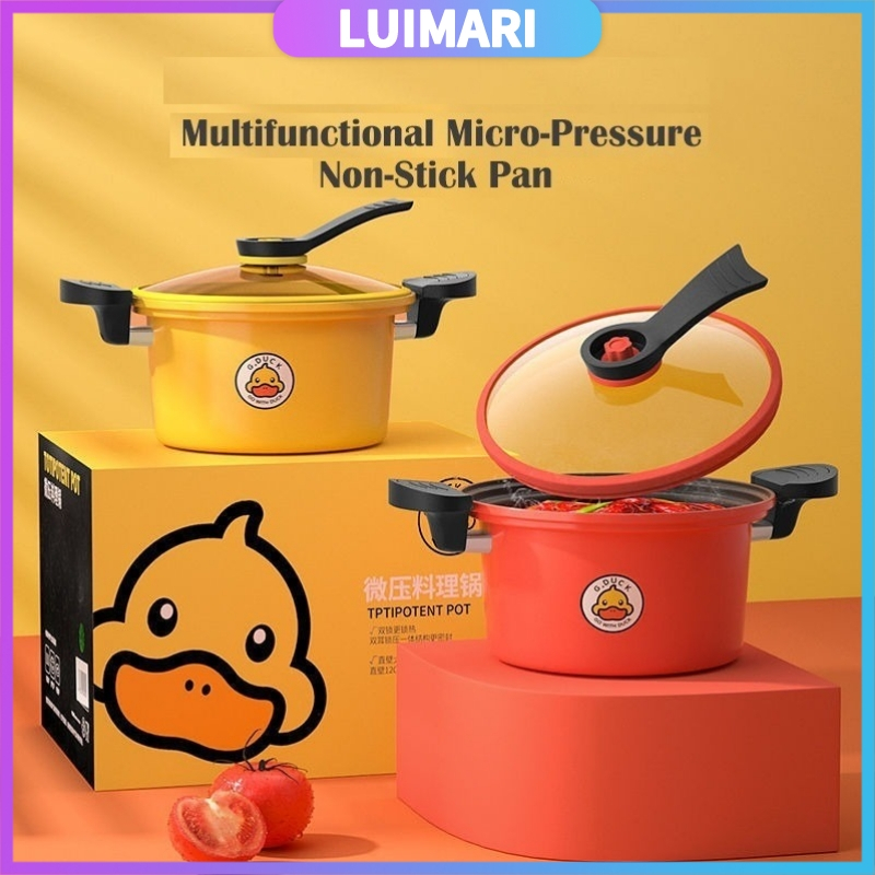 22CM Pot Micro Pressure Cooking Pot Wok Cookware Kitchenware Non Stick ...