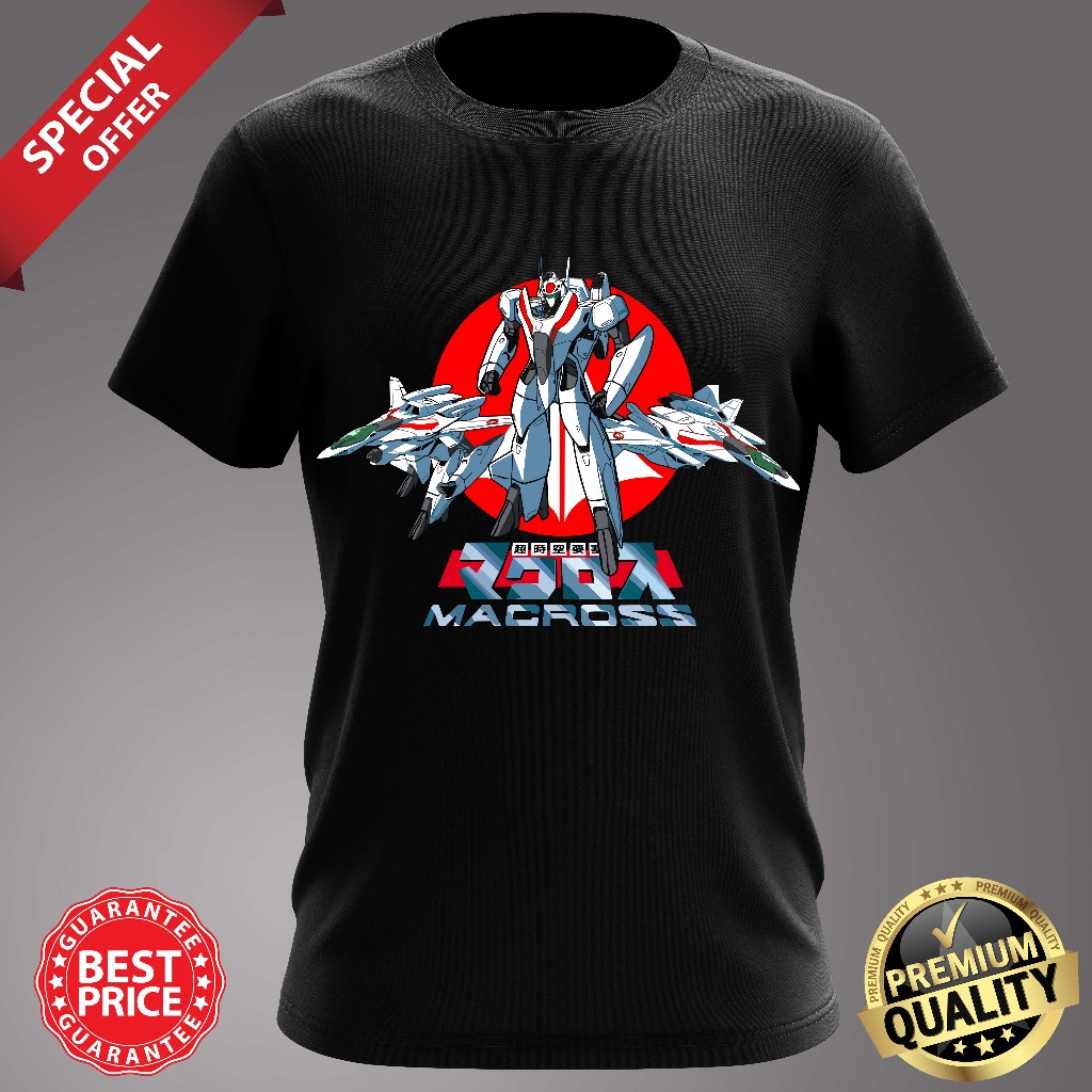 BAJU ANIME VINTAGE MACROSS ROBOTECH ROUND NECK T-SHIRT | Shopee Singapore